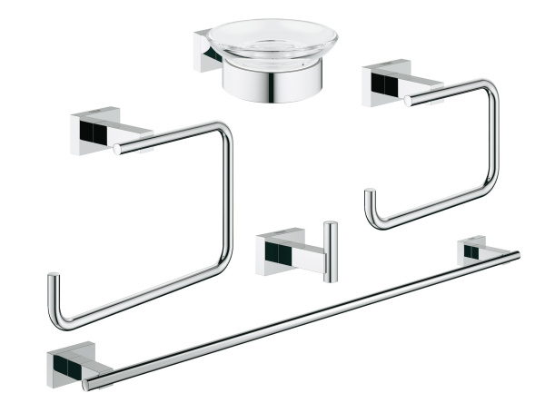 Набор аксессуаров GROHE Essentials Cube (5 предметов), хром (40758001 ...