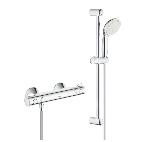 Термостат для душа GROHE Grohtherm 800 с душевым гарнитуром, хром ...
