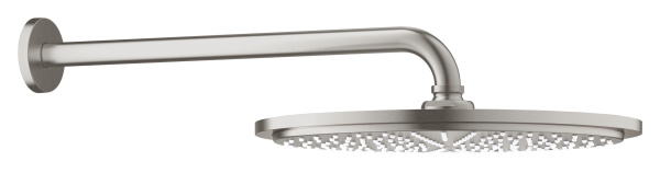 Верхний душ GROHE Rainshower Cosmopolitan 310, 8 л/мин, 1 режим, 380 мм, суперсталь (26066DC0 ...